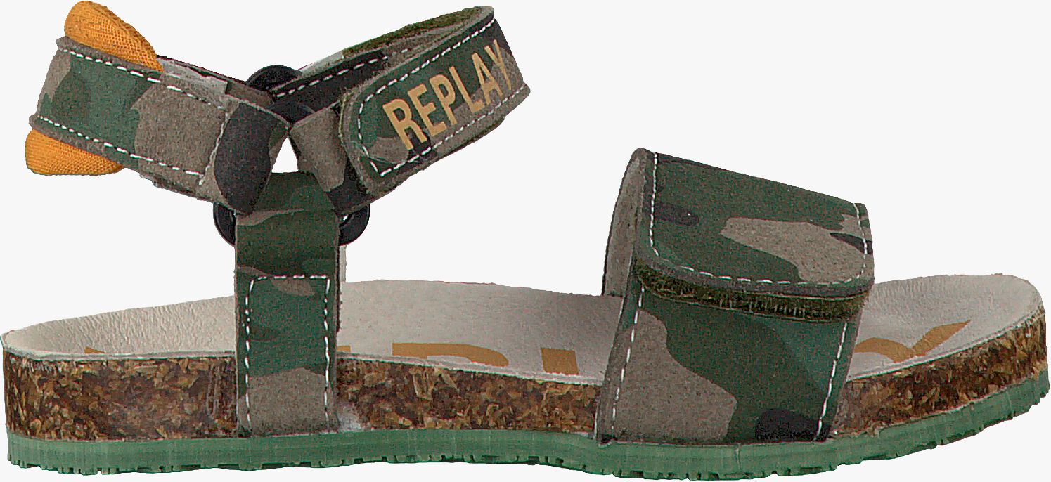 Grüne REPLAY Sandalen HARRICANE CAMO | Omoda