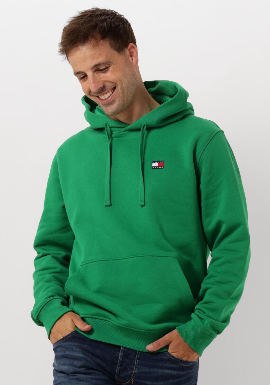 grune tommy jeans sweatshirt tjm reg badge hoodie