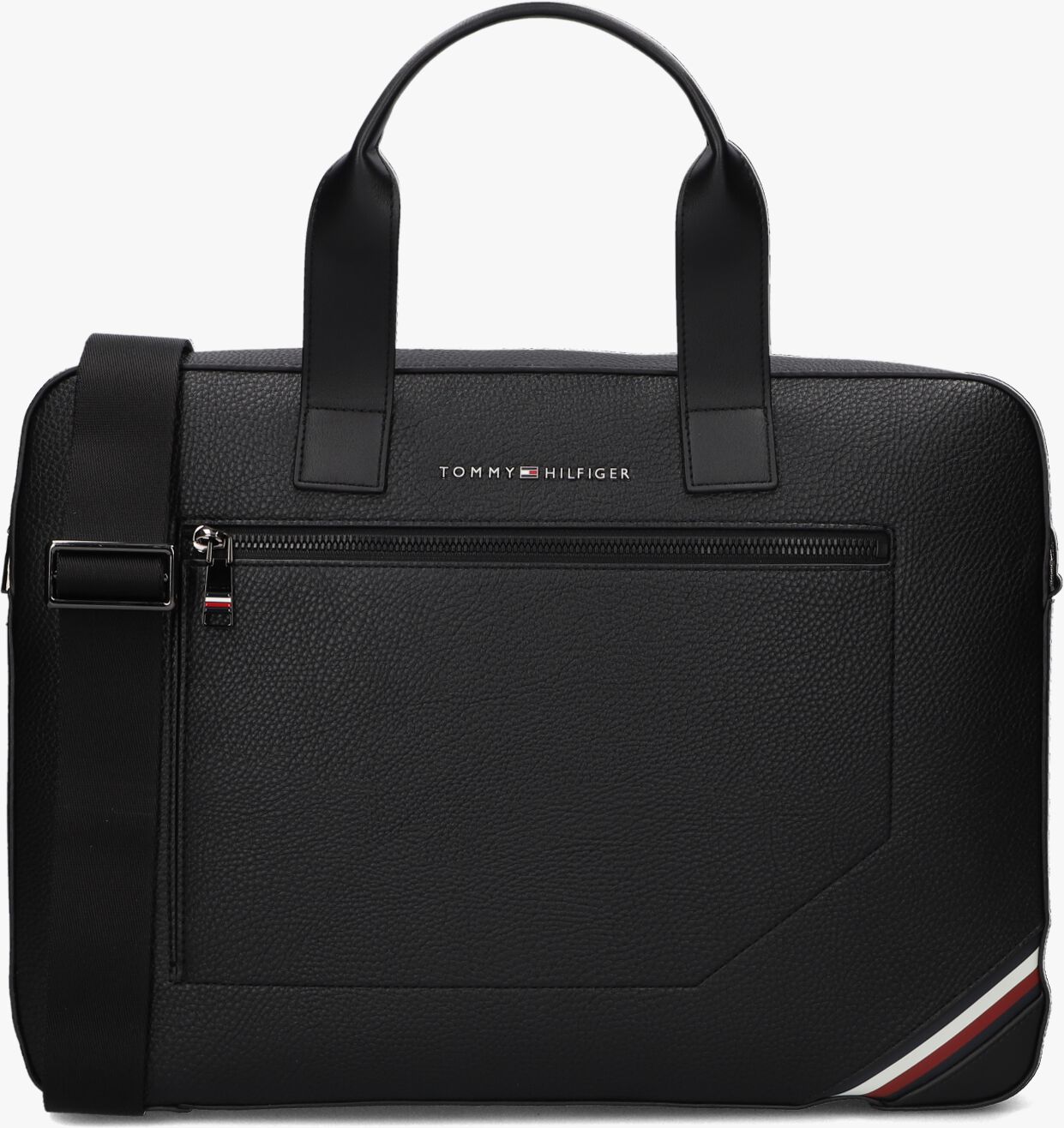 Schwarze TOMMY HILFIGER Laptoptasche TH CENTRAL SLIM COMPUTER BAG | Omoda