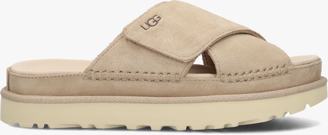 Beige UGG Pantolette W GOLDENSTAR CROSS SLIDE | Omoda