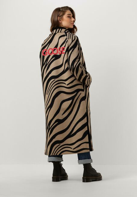 Camelfarbene GOOSECRAFT Mäntel GC LOTTA ZEBRA COAT | Omoda