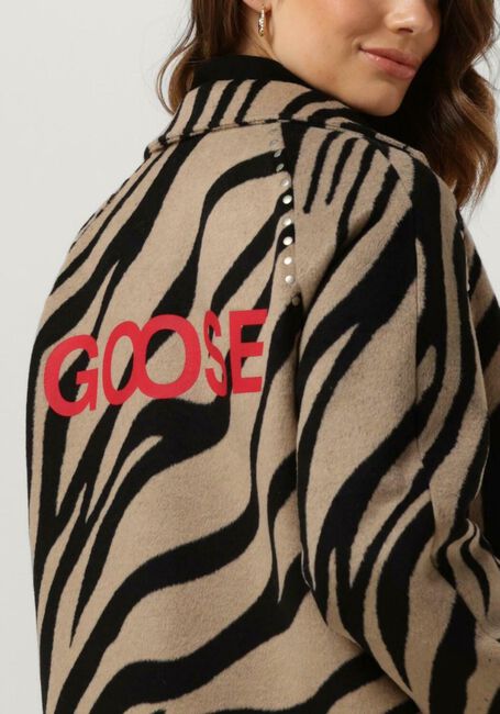 Camelfarbene GOOSECRAFT Mäntel GC LOTTA ZEBRA COAT | Omoda
