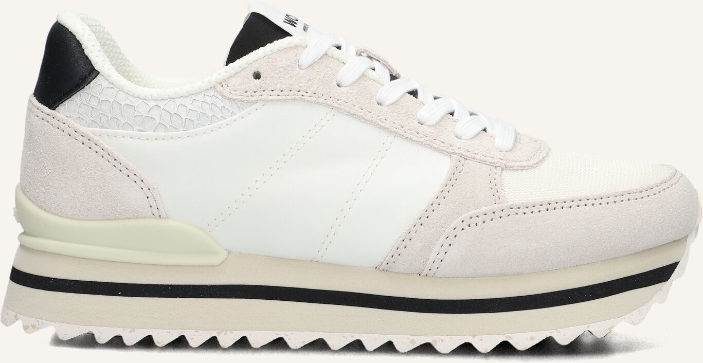 Weisse Plateau Sneaker