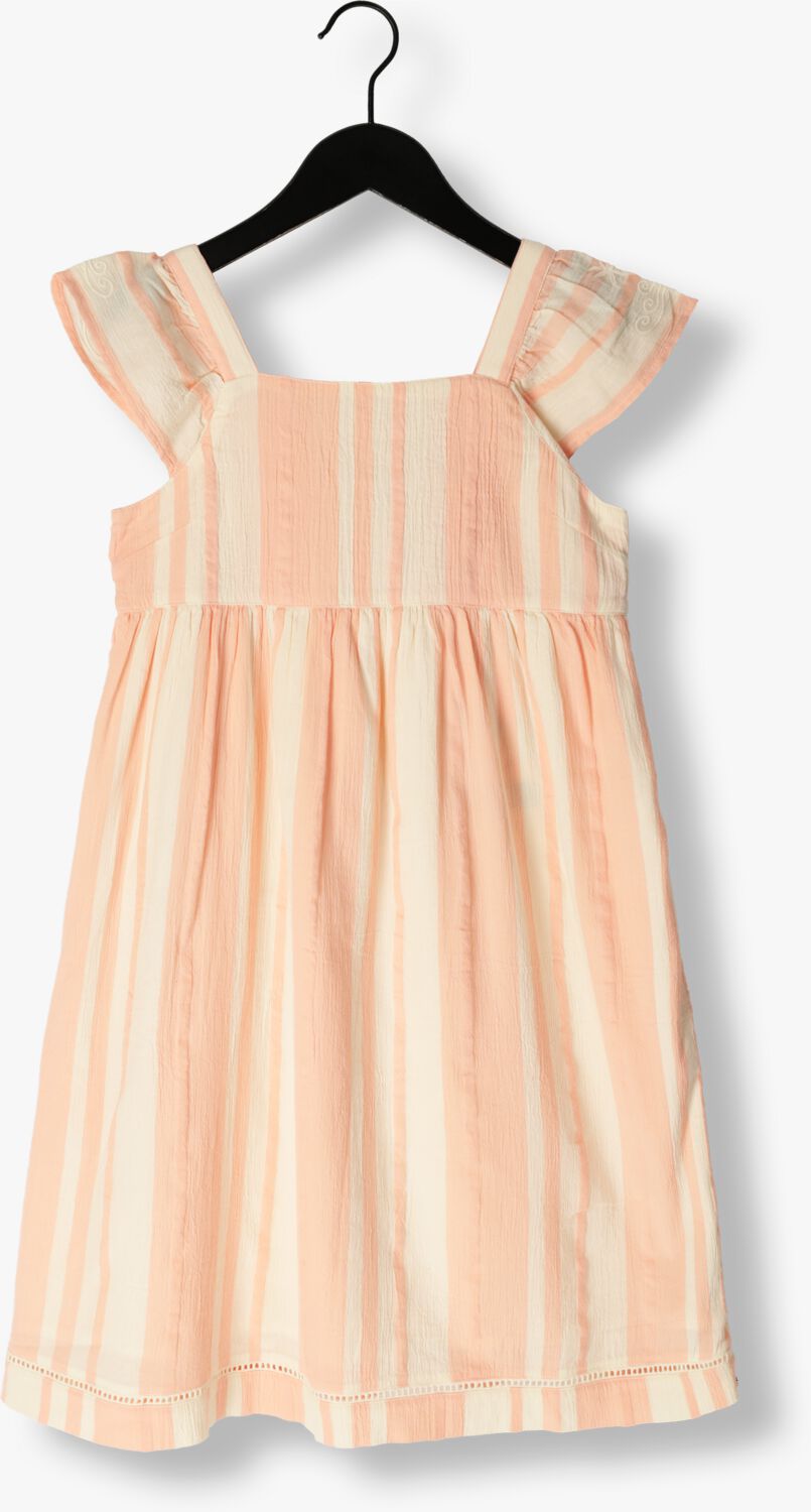 Hell-Pink SCOTCH & SODA Midikleid CAPPED SLEEVE STRIPED EN EMBROIDERED ...