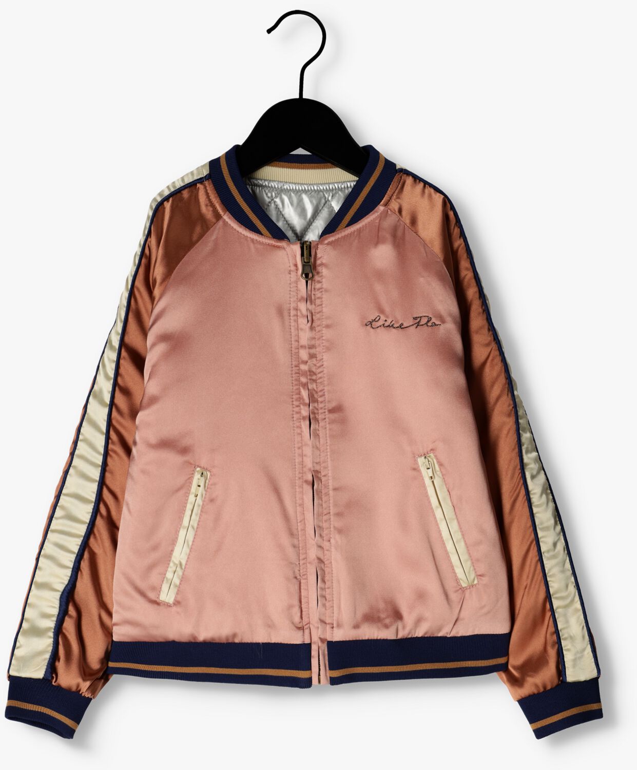Bronzefarbene LIKE FLO Jack SATIN BOMBER REVERSIBLE | Omoda