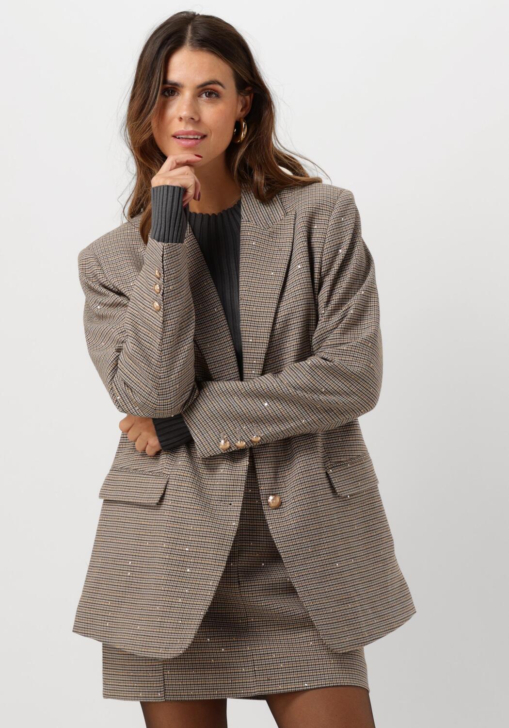 Braune AAIKO Blazer AMANDA TWEED VIS 320 | Omoda
