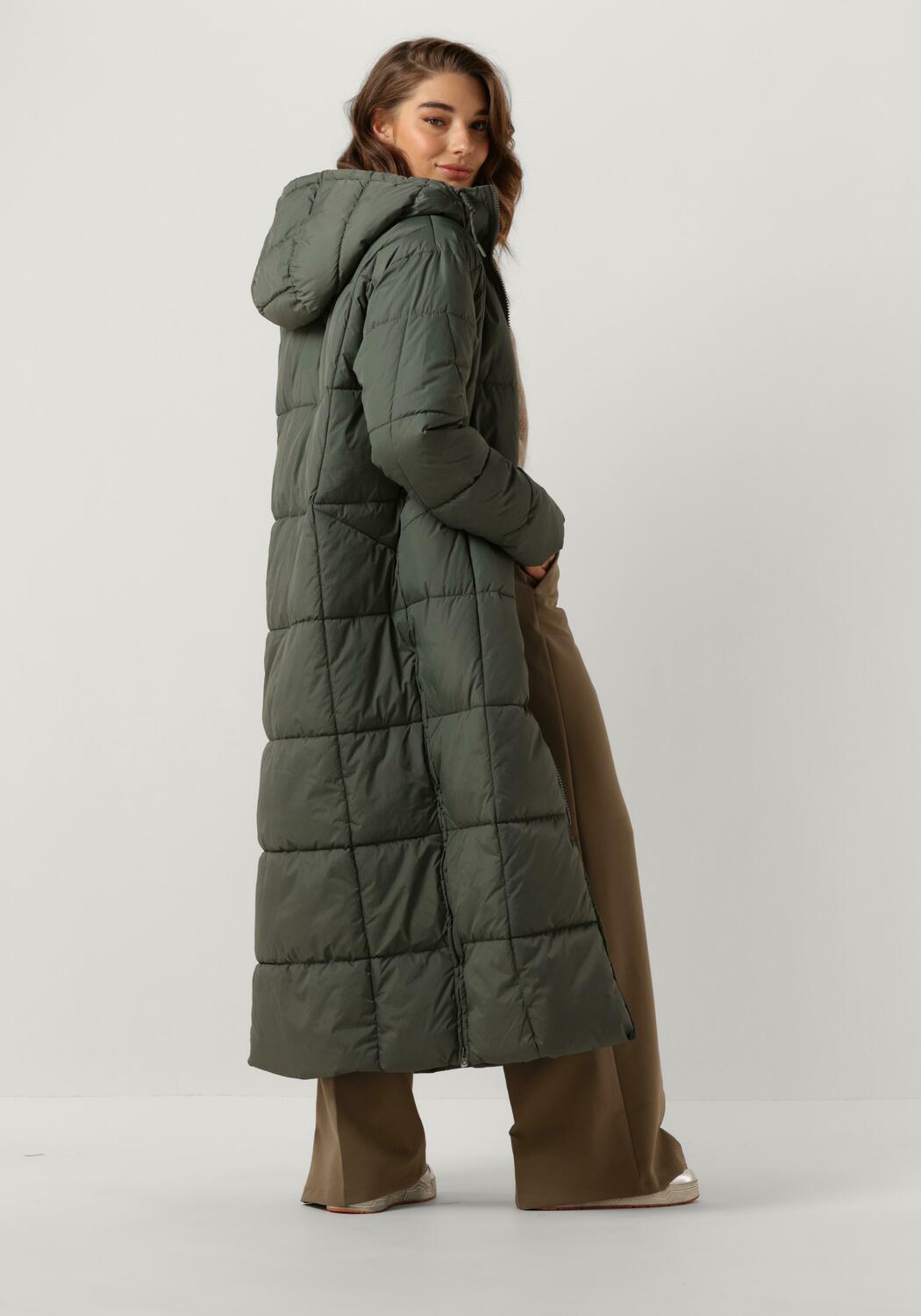 Grüne ANOTHER LABEL Wattierte Jack MILLE LONG PUFFER | Omoda