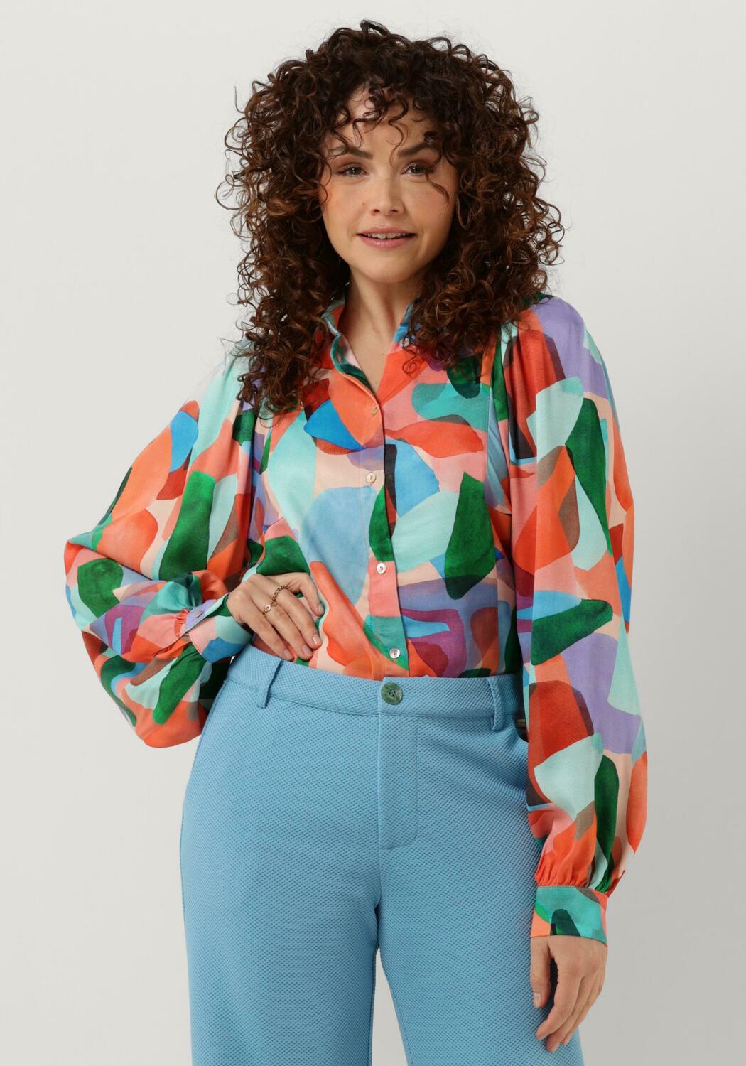 Blaue POM AMSTERDAM Blusen ELEMENTS 7154 | Omoda