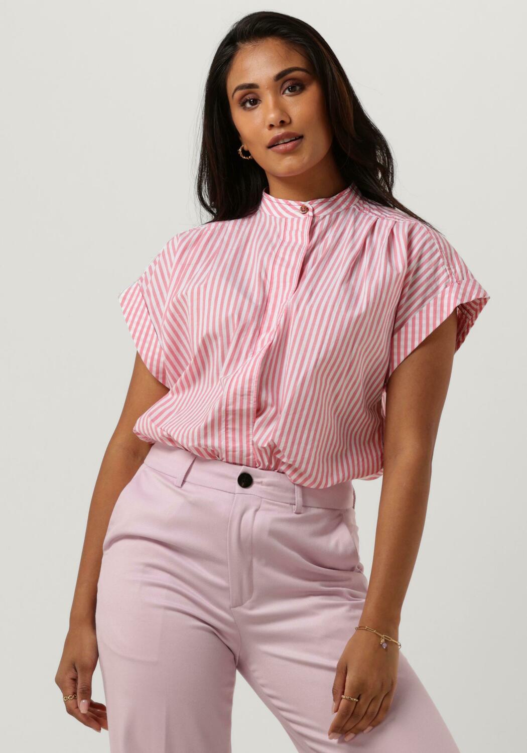 Hell-Pink SCOTCH & SODA Blusen EXTENDED SHOULDER ROLL SLEEVE SHIRT | Omoda