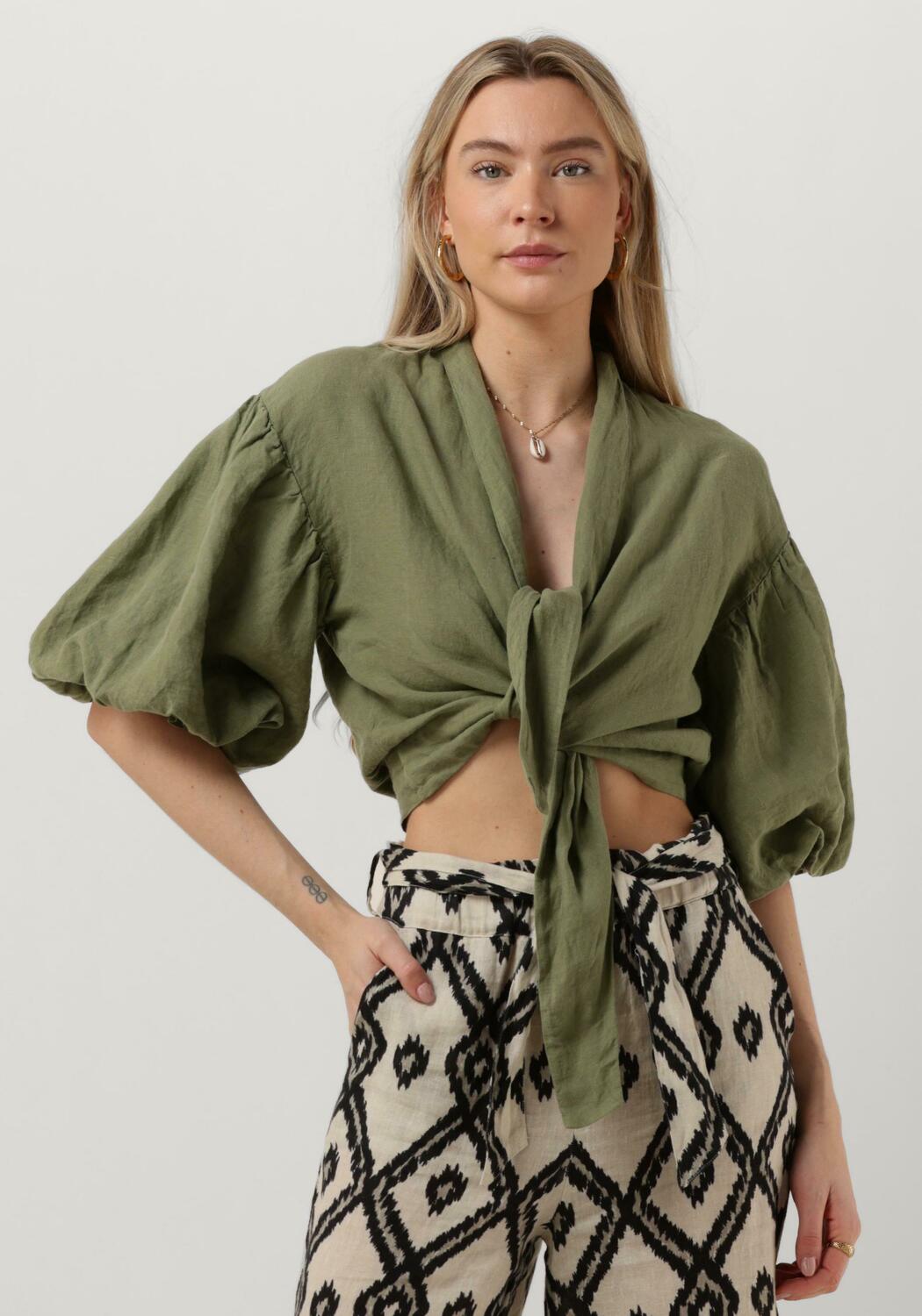 Grüne MR MOOD Blusen MRS MABE TOP | Omoda