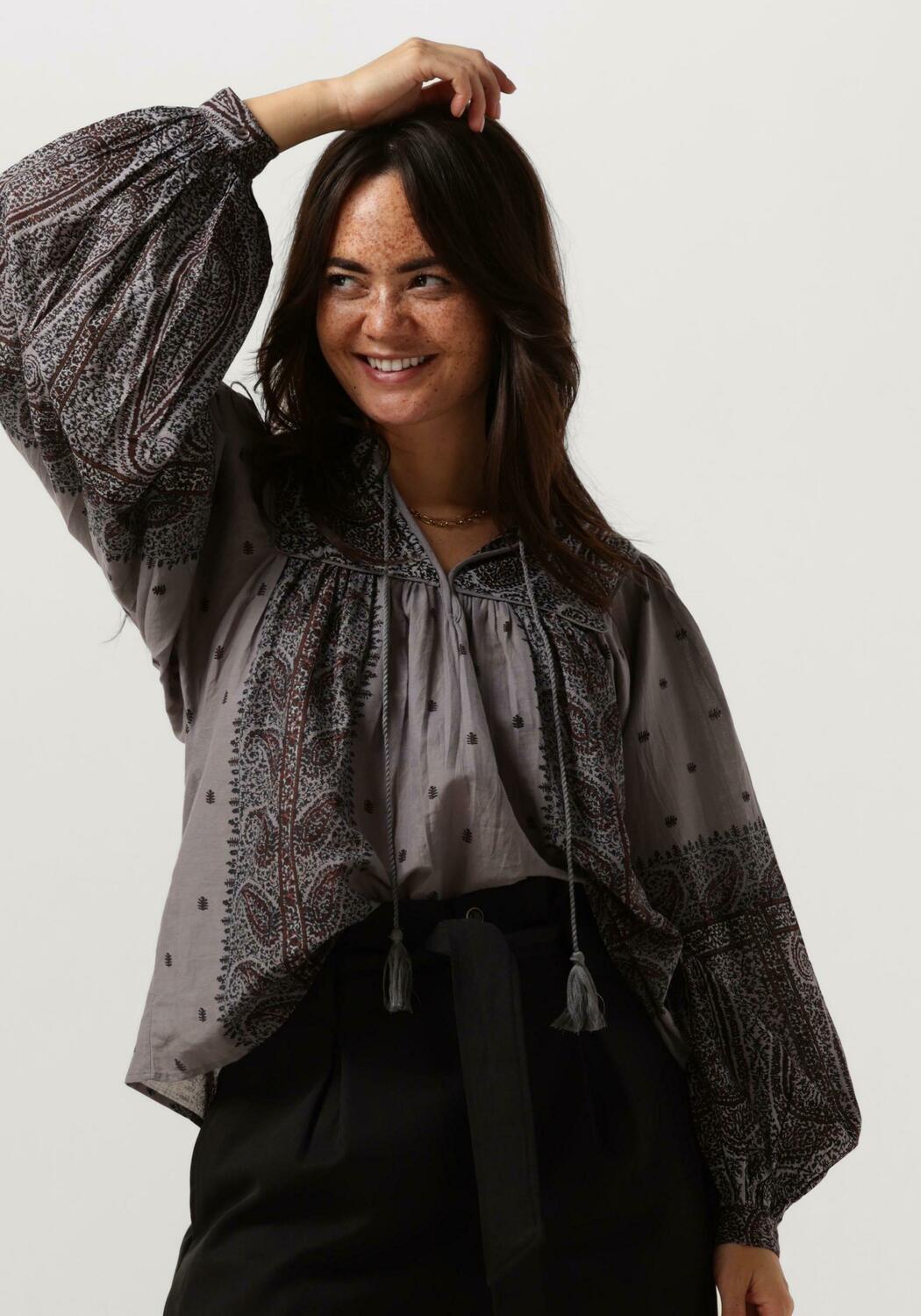 Blaue ANTIK BATIK Blusen HIDA BLOUSE | Omoda