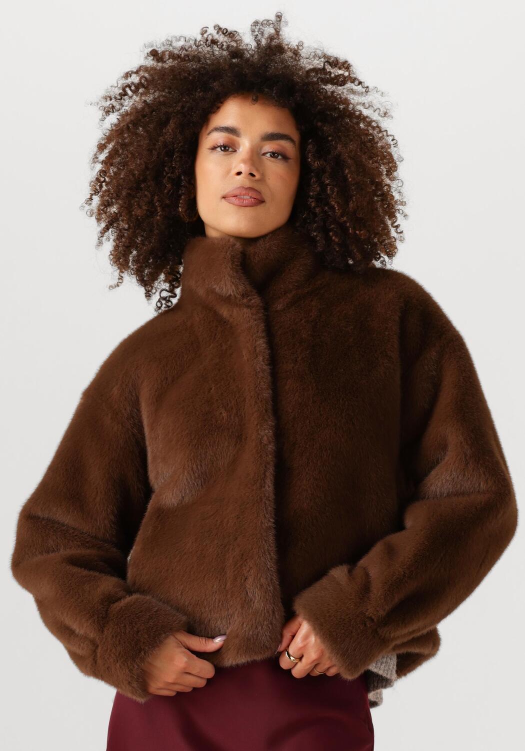 Braune MOVES Fake-Fur-Jack KARA JACKET 4471 | Omoda