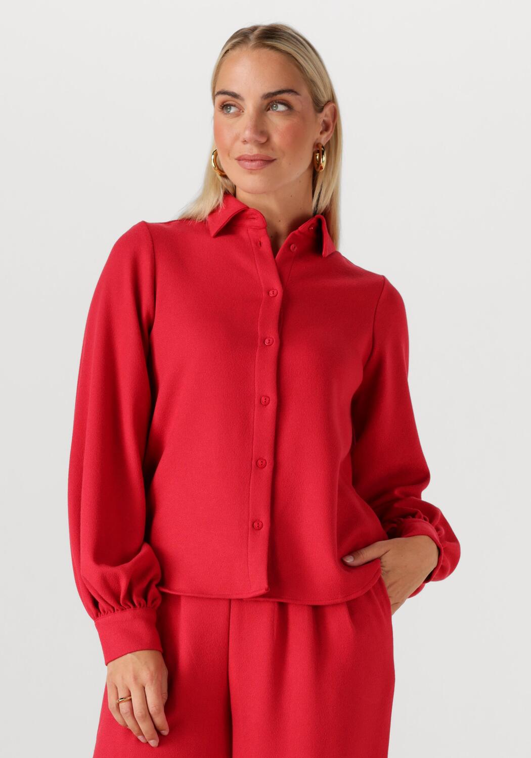 Rote POM AMSTERDAM Blusen BLOUSE - CHILI RED | Omoda