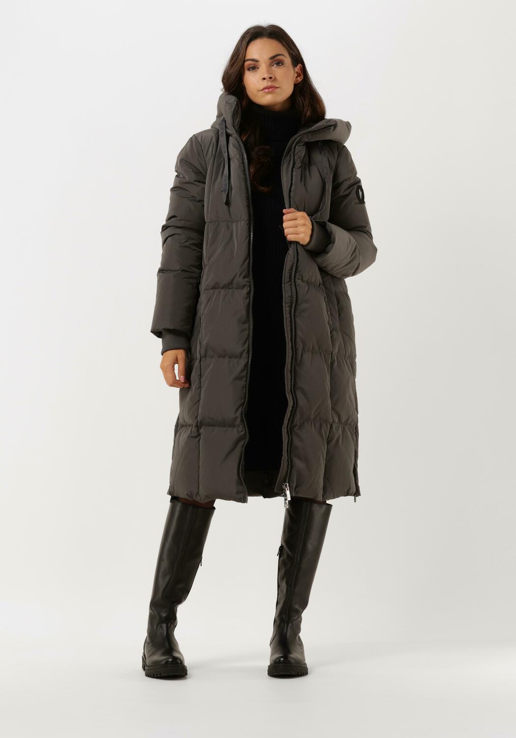 Graue MOS MOSH Wattierte Jack NOVA SQUARE DOWN COAT | Omoda
