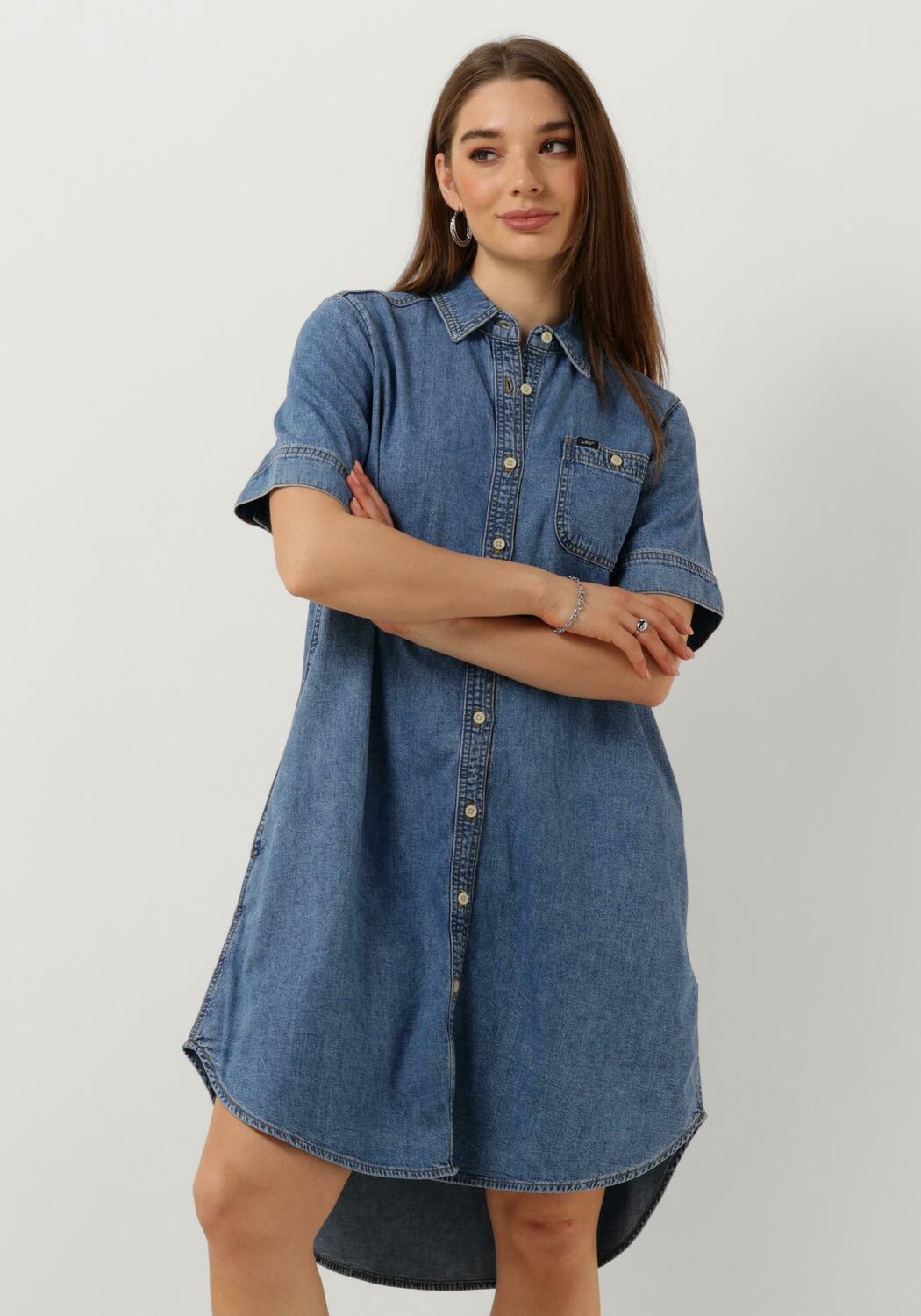 Blaue LEE Minikleid ALL PURPOSE A LINE DRESS | Omoda