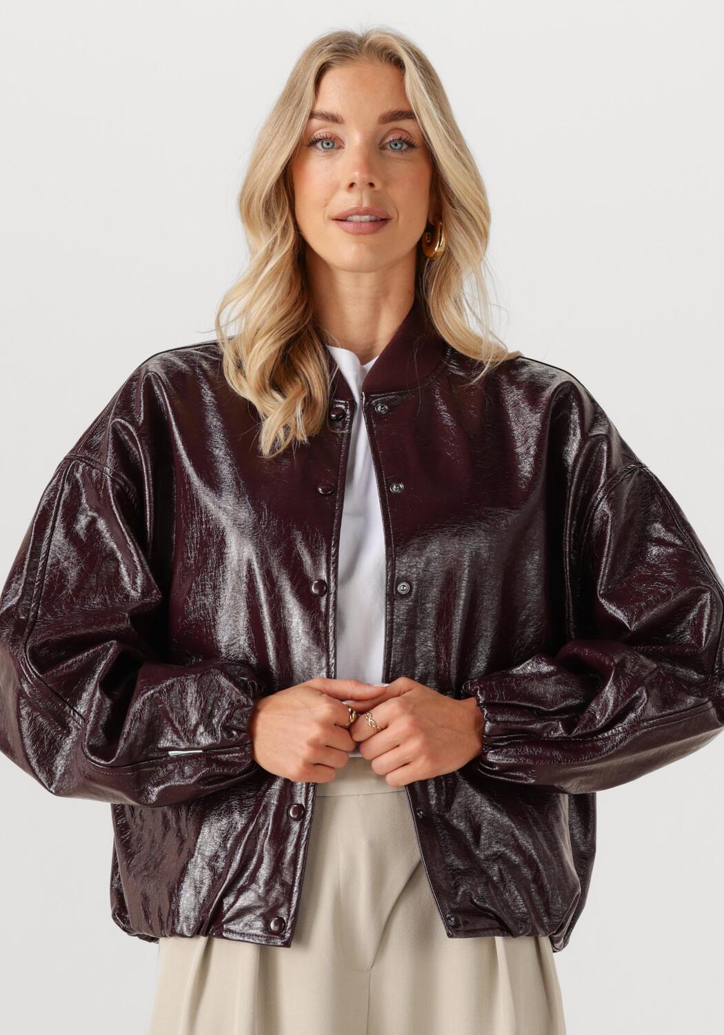 Bordeaux CATWALK JUNKIE Jack TUCK IN VARSITY JACKET | Omoda