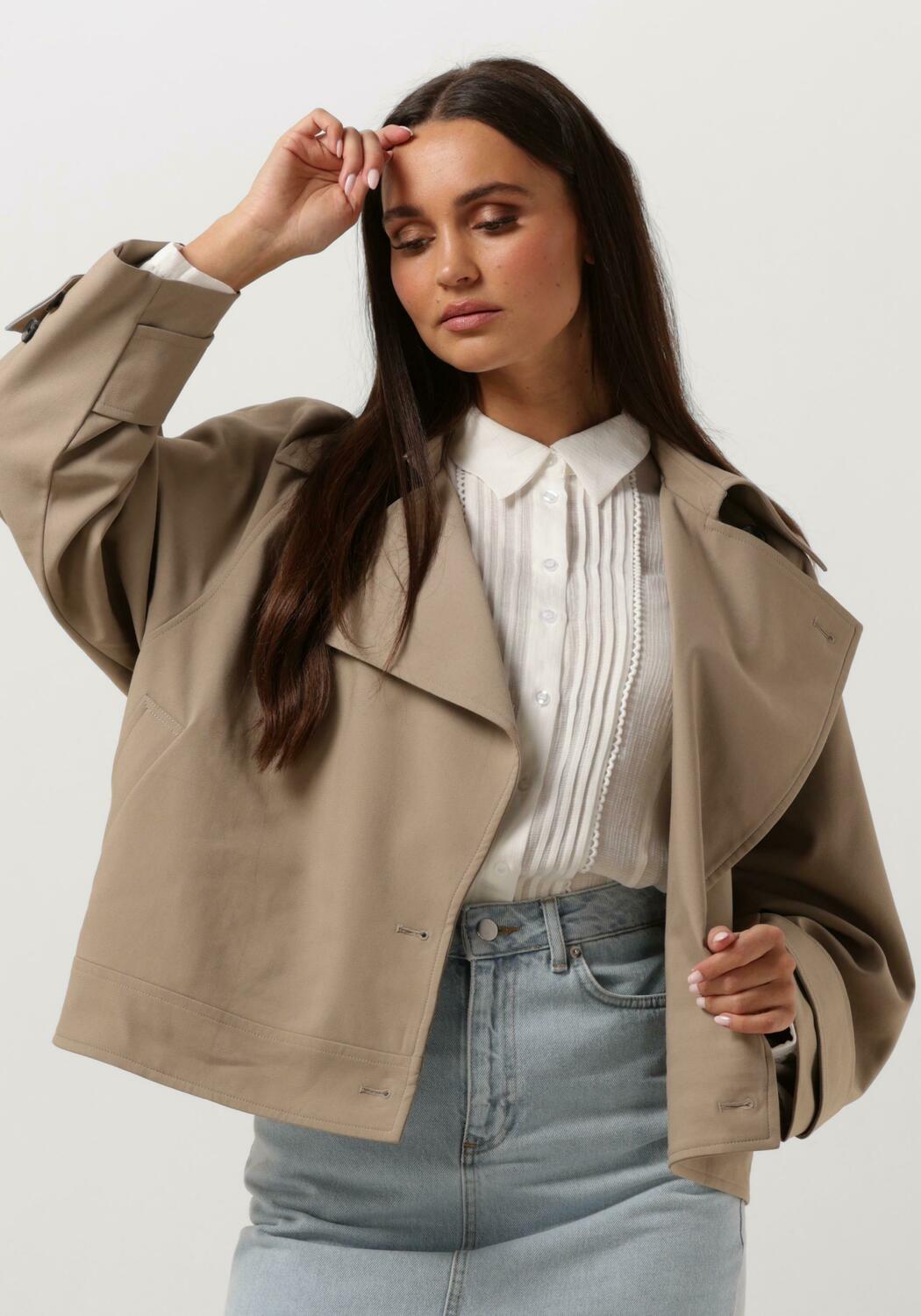 Beige SECOND FEMALE Jack SILVIA TRENCH JACKET | Omoda