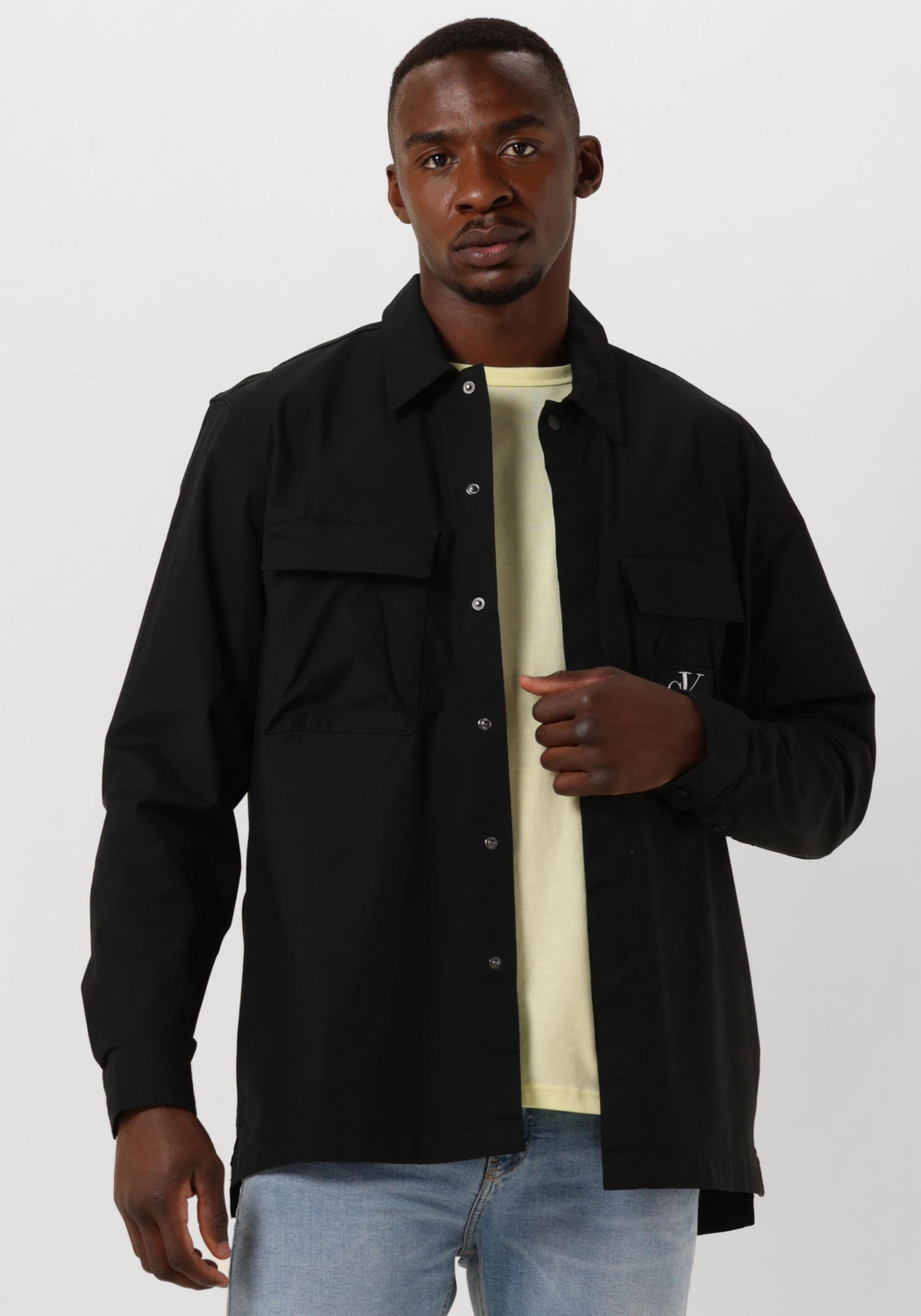 Schwarze CALVIN KLEIN Overshirt UTILITY CARGO OVERSHIRT | Omoda